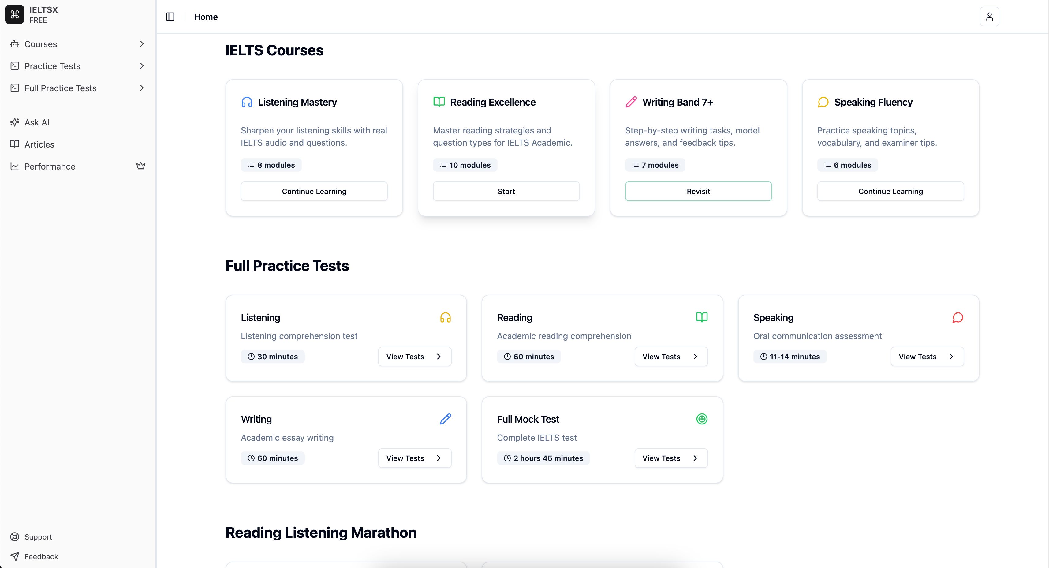 IELTSX - The CD IELTS Platform with Real Exam Environment & AI Feedback